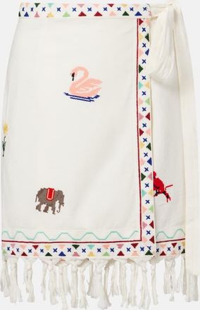Rixo Mini-jupe Baela brod&eacute;e en coton