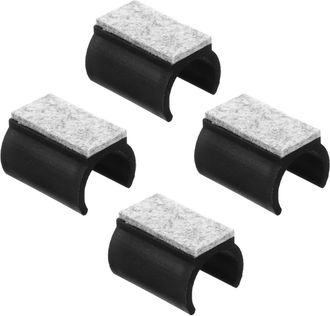 SOLUSTRE 4 St&uuml;ck U F&ouml;rmige Stuhlbeingleiter aus Filz 19mm Schwarz rutschfeste M&ouml;belgleiter Bodenschoner Ger&auml;uschd&auml;mpfend f&uuml;r Hartholzb&ouml;den