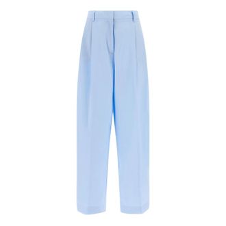 Fabiana Filippi Femme, Pantalons, Bleu, Taille: 42 FR Pantalon en popeline