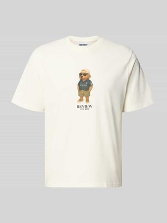 Review Regular Fit T-Shirt mit Logo-Print