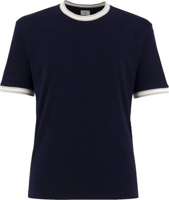 Eleventy Homme, Tops, Bleu, Taille: XL T-shirt &agrave; col rond