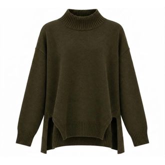 Kaos Rollkragenpullover - - Knitwear - Damen - Gr&uuml;n - L
