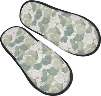 Generic Hiver Pantoufles N&eacute;nuphars Noirs R&eacute;utilisables Pantoufles En Coton Cozy Chausson Hotel Pour Femmes Int&eacute;rieur Homme M