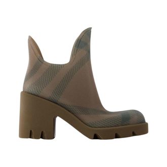 Burberry Check Strick Stiefeletten - - Shoes - Damen - Beige - 37 EU