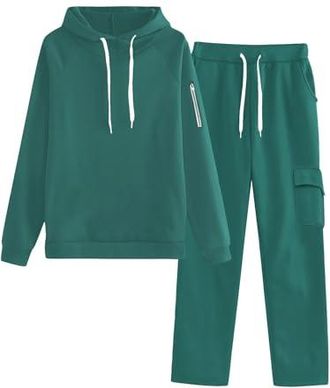 Generic V&ecirc;tements de sport pour femme en coton et lin &agrave; jambes larges deux pi&egrave;ces avec pantalon &agrave; paillettes pour femme - Ensemble de surv&ecirc;tement pour femme, 