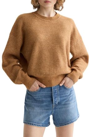 Scotch & Soda Damen Core Fuzzy Crew Neck Pullover Sweater, Tobacco Melange 210, L