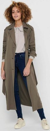 Only Trenchcoat ONLLINE X-LONG TRENCHCOAT OTW NOOS mit Bindegürtel an der Taille - 2 Seitentaschen