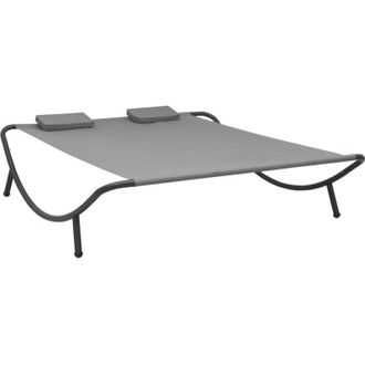 vidaXL Vidaxl - Chaise longue dext&eacute;rieur Tissu Anthracite