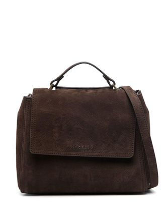 Orciani sac cabas en daim à détail de logo - Marron