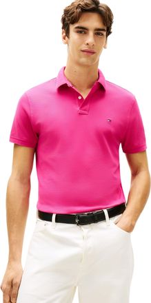 Tommy Hilfiger Herren 1985 Regular Polo Mw0mw17770 S/S Poloshirt, PINK (Eccentric Magenta), L