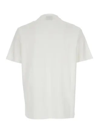 Emporio Armani Mens Crew Neck T-Shirt White Cotton T-Shirts And Polos