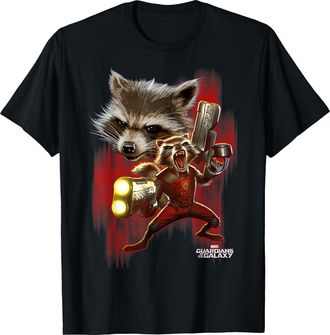 MARVEL Guardians Of The Galaxy Twisted Rocket T-Shirt