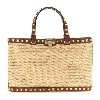 Valentino Garavani Femme, Sacs, Beige, Taille: ONE Size Small Rockstud Shopping Bag