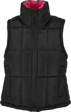 Urban Classics Weste kurz geschnitten f&uuml;r Damen (Schwarz/Fuchsie)