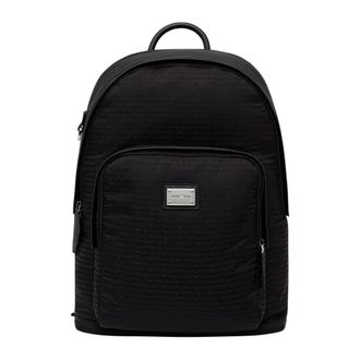 Emporio Armani Monogram Rucksack - - Bags - Herren - Schwarzk - ONE SIZE