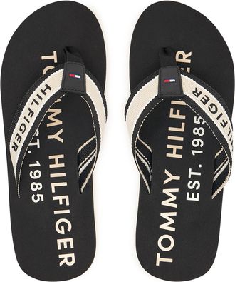 Tommy Hilfiger Zehentrenner Tommy Hilfiger Sporty FM0FM05805 Schwarz