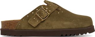 Scholl Pantoletten Scholl Beatriz Clog F00715 Khakifarben