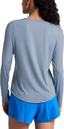 CRZ YOGA Damen Sport Leichtes Langarmshirt Oberteile Yoga Rundhalsausschnitt Laufen Workout Long Sleeve Shirts grau 40