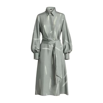 Kiton Femme, Robes, Gris, Taille: 38 FR Silk Satin Dress