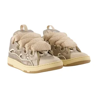 Lanvin Womens Curb Sneakers - Lanvin Synthetic Beige Shoes