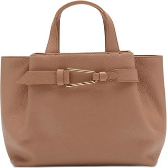 Coccinelle buckle malory shoulder bag - Nude