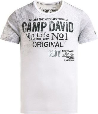 Camp David Rundhalsshirt aus Baumwolle