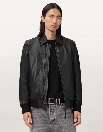 AllSaints Rashford - Veste en cuir - Noir