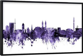 artboxONE Poster mit schwarzem Rahmen 75x50 cm Städte Bremen Germany Skyline 3 - Bild Bremen Bremen Bremen Canvas