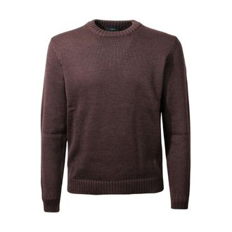 Zanone Pull Giro &agrave; col rond - Homme - Pulls - Brun - Taille: 3XL