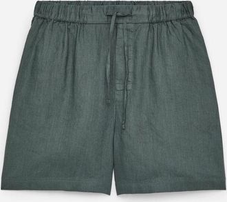 Arket Leinen-Shorts -Grün
