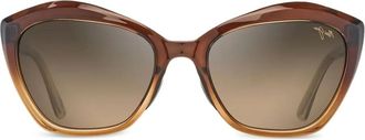 Maui Jim lunettes de soleil &agrave; monture papillon - Marron