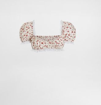 Dolce & Gabbana Small Rose-print Poplin Top - Frau Blusen Und Tops Multicolor 44