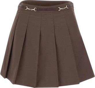 Sporty & Rich Jupe d&eacute;quitation Anais - Femme - Jupes - Brun - Taille: 36 FR