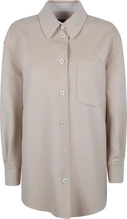 Fabiana Filippi Femme, Blouses et Chemises, Beige, Taille: 34 FR Chemise longue en double laine