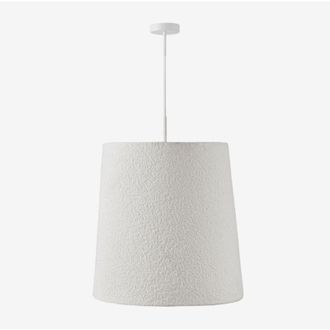 Sklum Sklum - Plafonnier Delmore en tissu boucl&eacute; Blanc