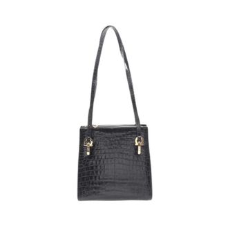 Ferragamo Pre-owned Gancini Leder Tote Bag - - Pre-owned - Damen - Schwarzk - ONE SIZE