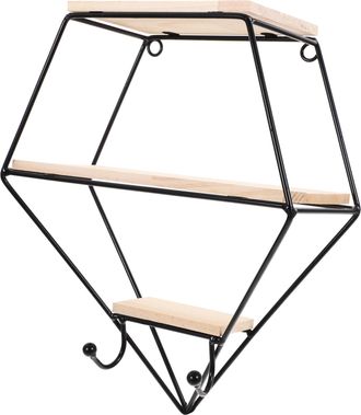 Cabilock Wandregal Haken Modernes Hängendes Regal für Küche und Wohnzimmer Stabile Wandaufbewahrung für Pflanzentopf Bilder und Dekoration Robust und Platzspar