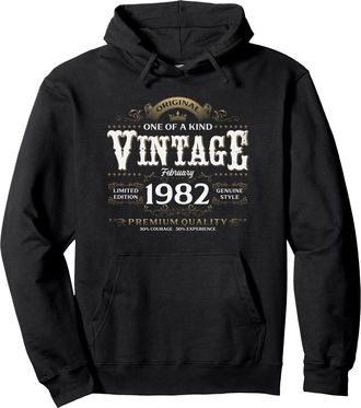 Generic 44. Geburtstag Februar 1982 Vintage Edition Pullover Hoodie