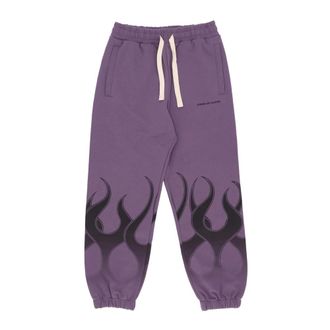 Vision Of Super Flames Leichte Trainingshose Mann Hose - - Trousers - Herren - Lila - S