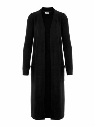Noisy May Noisy may Langer Einfarbiger Cardigan Langarm Basic Stretch Strick Jacke mit Vordertaschen NMCITY, Farben:Schwarz,Gr&ouml;&szlig;e Damen:M