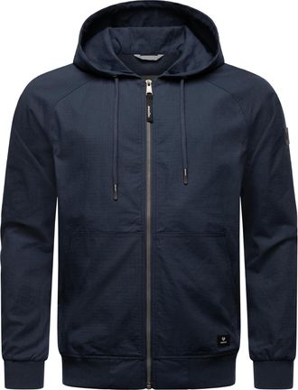 Ragwear Herren leichte Übergangsjacke kurz Outdoorjacke aus Ripstop-Material mit Kapuze Garoo YOUMODO Navy Gr. M