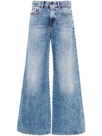 Diesel jean &eacute;vas&eacute; &agrave; taille haute - Bleu
