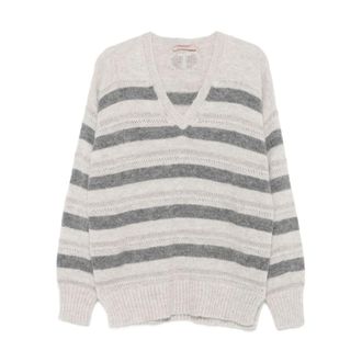 Twinset Femme, Pulls, Multicolore, Taille: 36 FR Pull Maxi M&eacute;lange dAlpaga