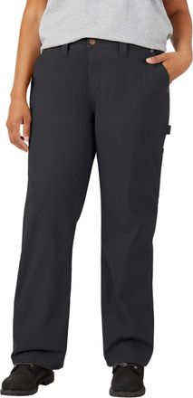 Dickies Damen Plus Size Relaxed Straight Carpenter Duck Pant Arbeitshose, Schwarz abgesp&uuml;lt, 52