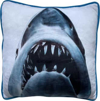 Nemesis Now Jaws Kissen, 40 cm, Polyester, Geschenkartikel, weiches Kissen, perfekt f&uuml;r jeden Thriller-Liebhaber, offiziell Lizenziertes Jaws-Produkt, Blau