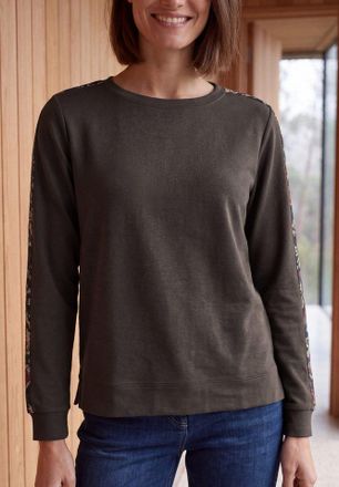 Cecil Langarmshirt mit Boat Neck und Print-Tape