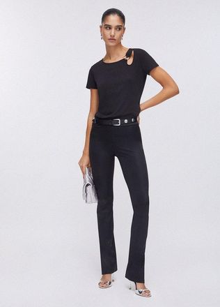 Liu Jo Kurzarmshirt T-Shirt mit Cut-out - Shirt Damen - T-Shirt - schwarzes Shirt