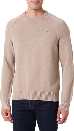 GANT Herren Casual Cotton C-Neck Pullover, DK. Sand Melange, 3XL