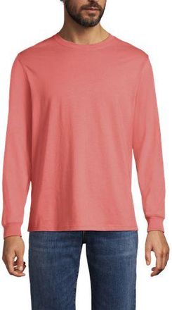 Lands End Super-T Langarm-Shirt, Classic Fit, Herren, Größe:48-50 regular, Orange, Baumwolle, by Lands End