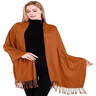 CJ Apparel &Eacute;charpe en pashmina Couleur unie - Orange - Taille unique